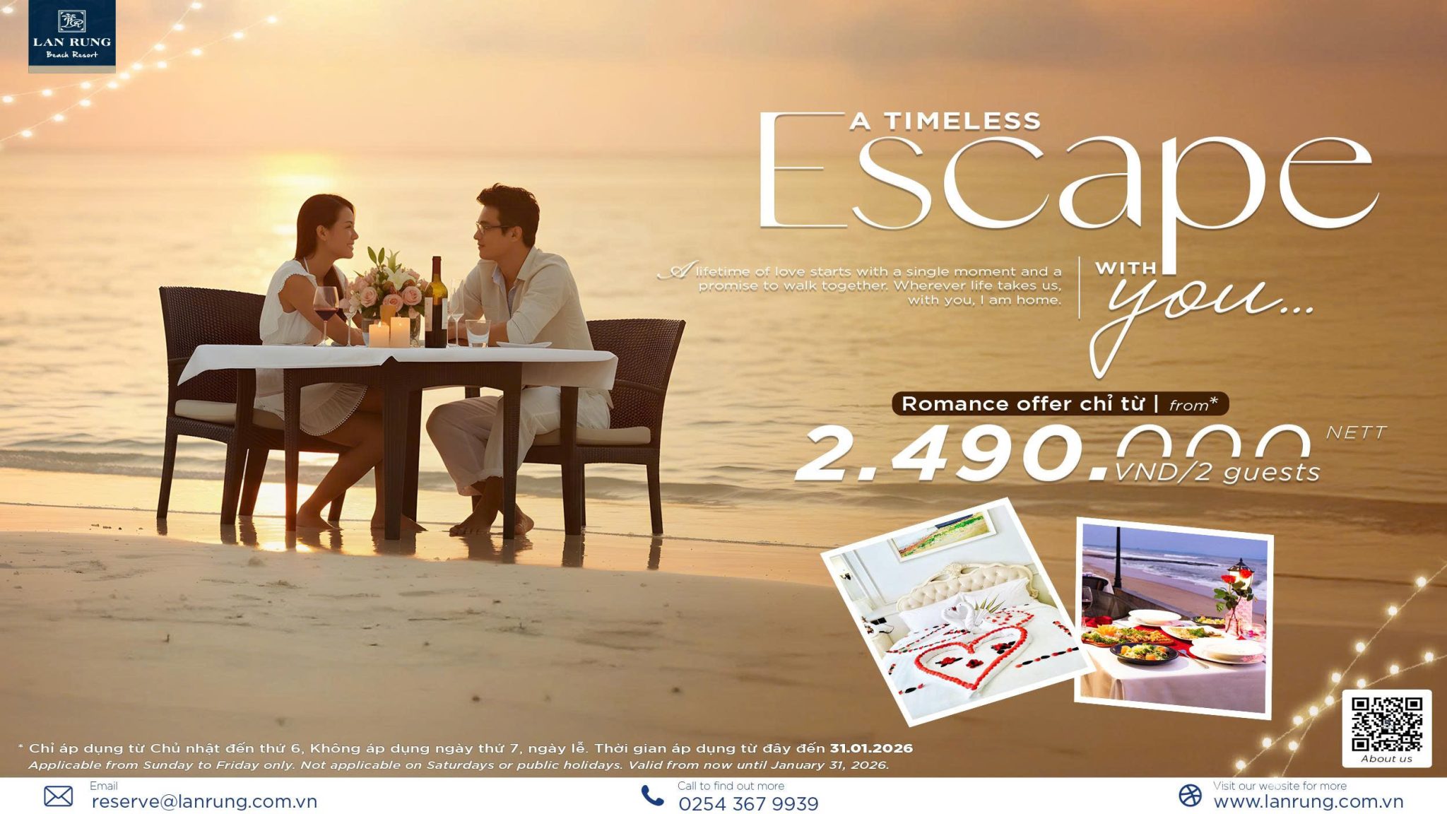 Romantic Package - A Timeless Escape With You… - Lan Rung Beach Resort